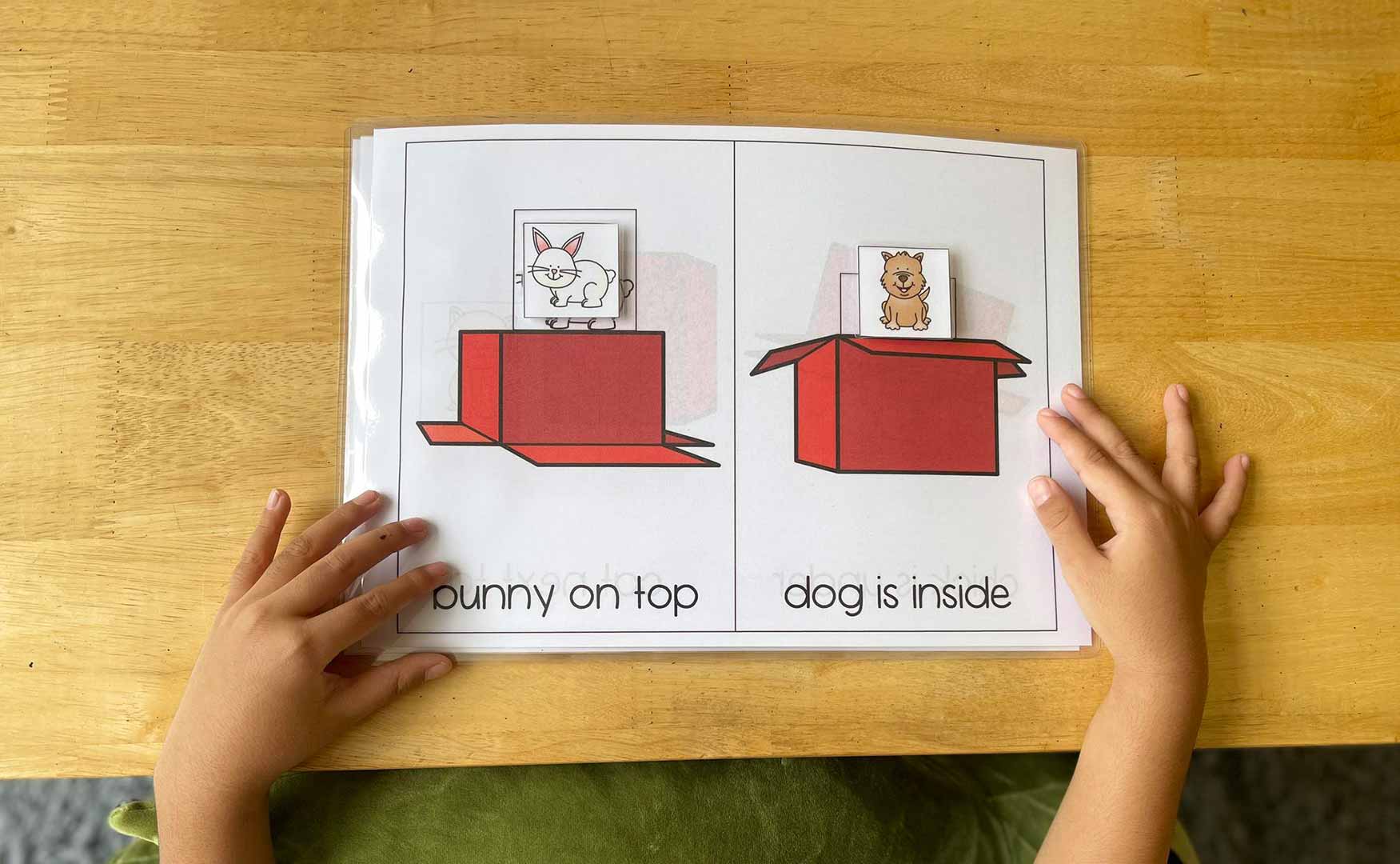 Exercises for Learning Positional Words - Autism Cambodia